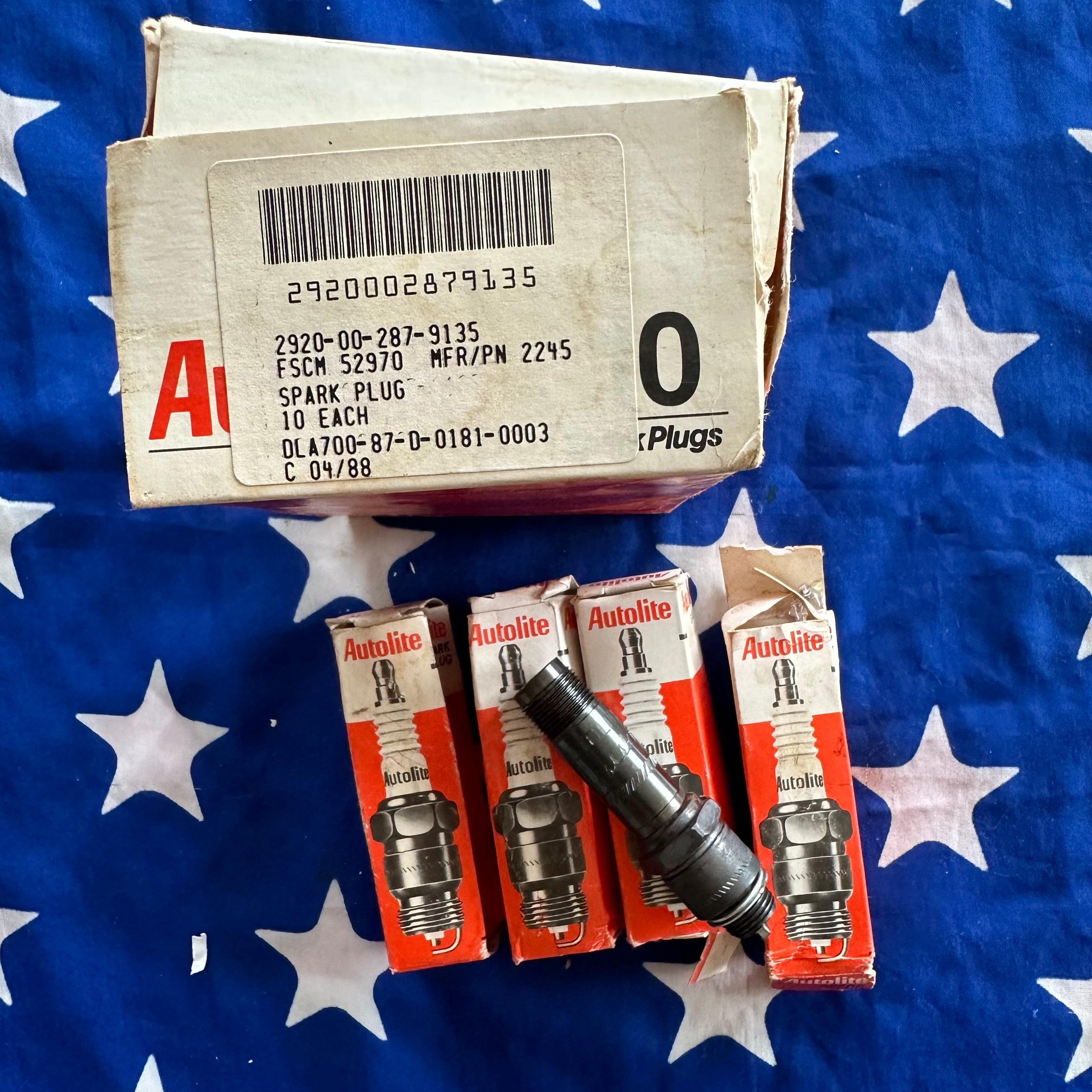 M151 Series NOS Autolite 2245 Spark Plug set MS35909-2 – M151 Parts