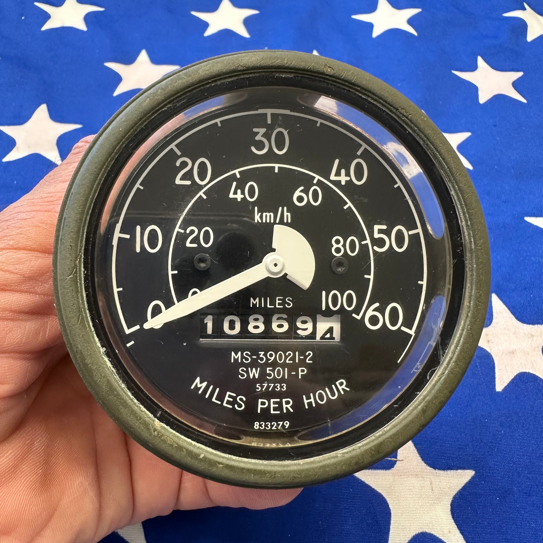 Like NEW M151A2 M561 Early HMMWV M35A2 A3 Stewart & Warner Speedometer ...