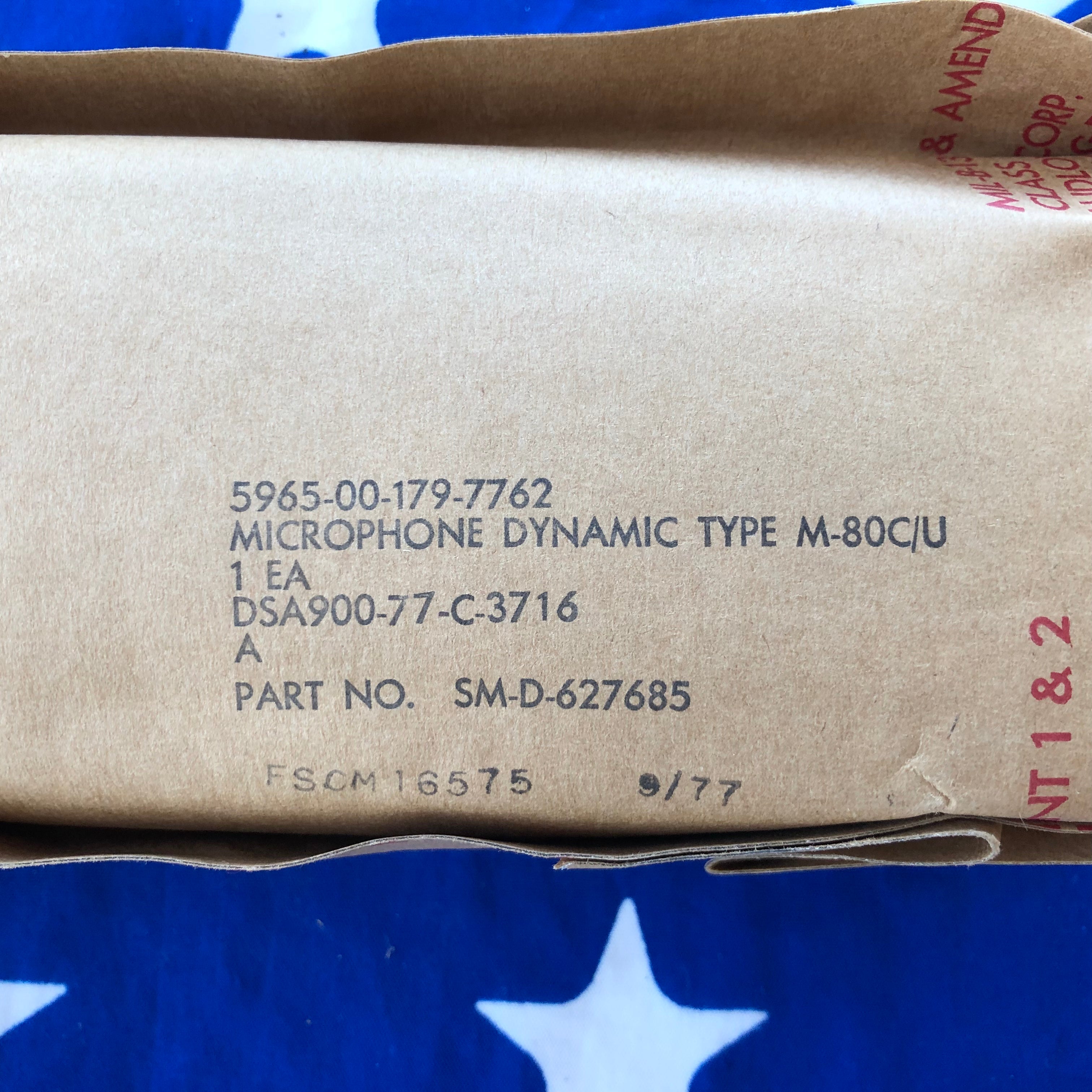 NOS Military Microphone Dynamic M-80C/U RT-524 RT-246/VRC – M151 Parts