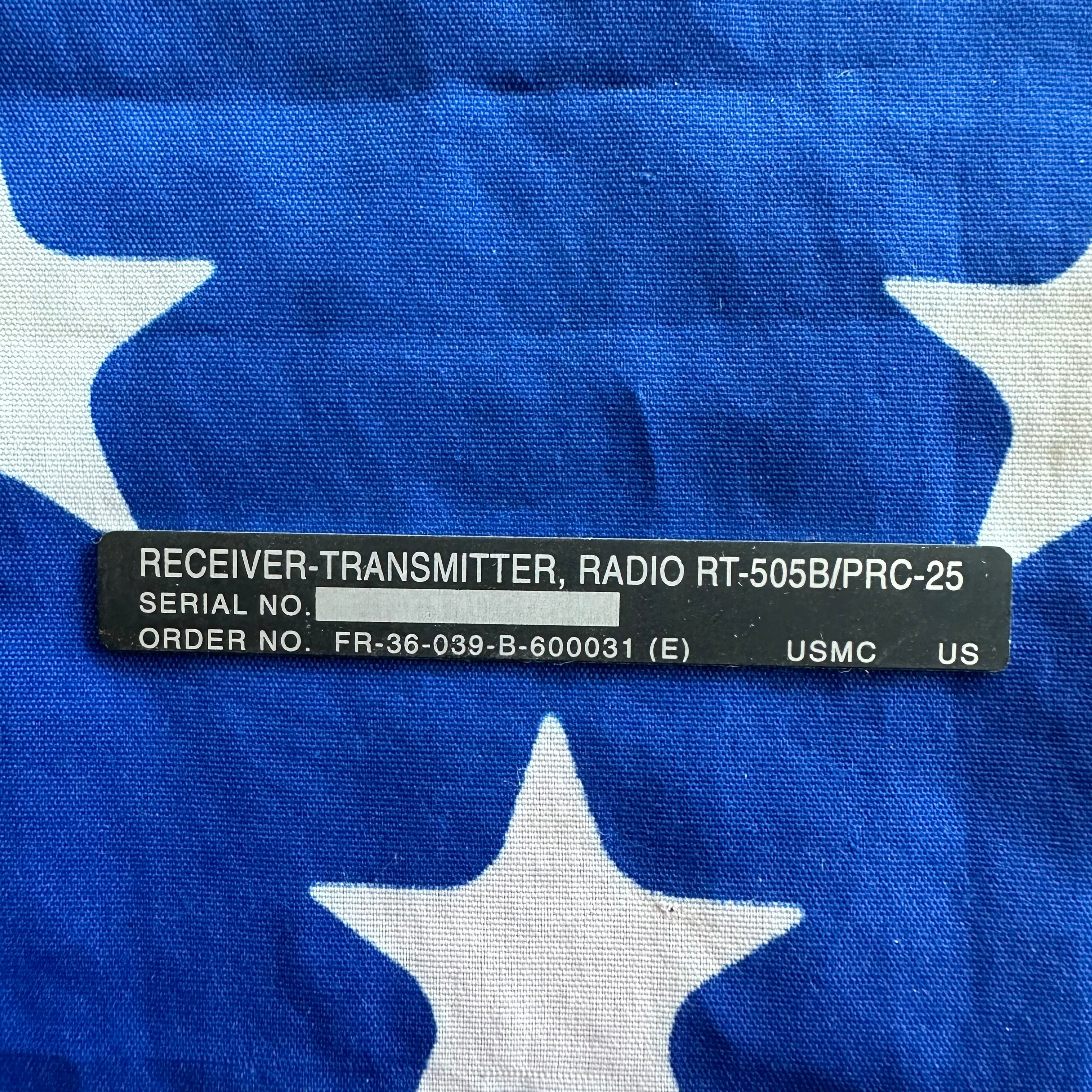 NOS PRC-25 RT-505B USMC Data Plate – M151 Parts
