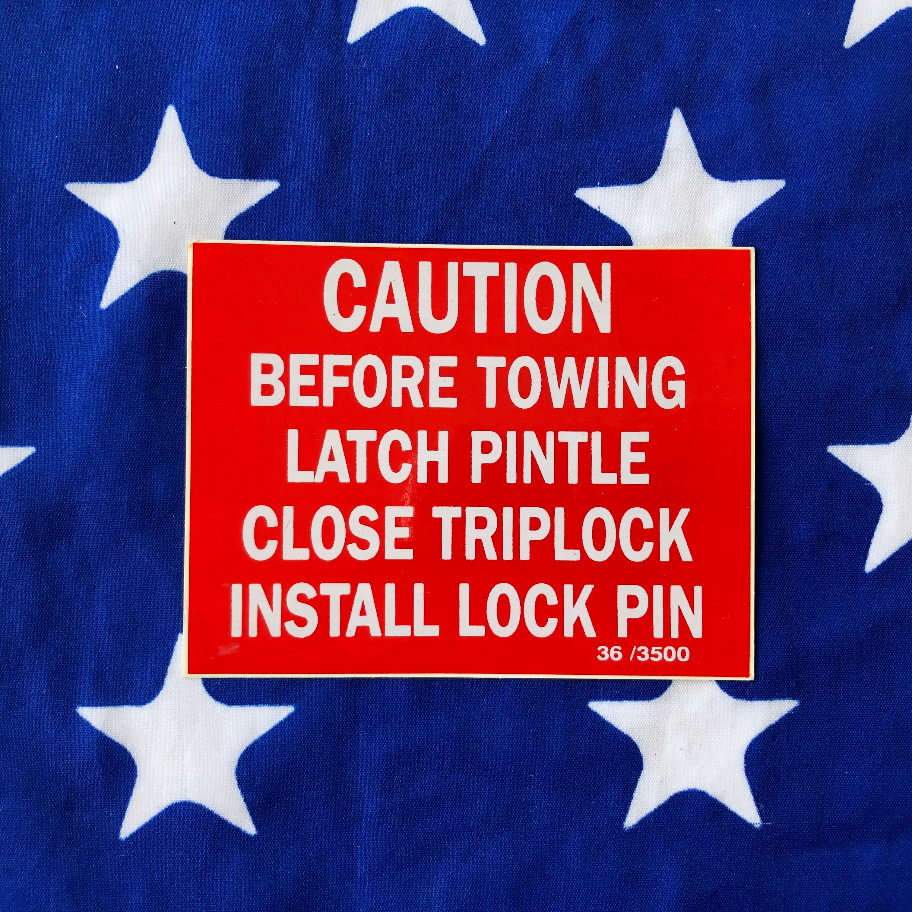 Military M1008 M1009 CUCV NOS Pintle Hook Decal – M151 Parts