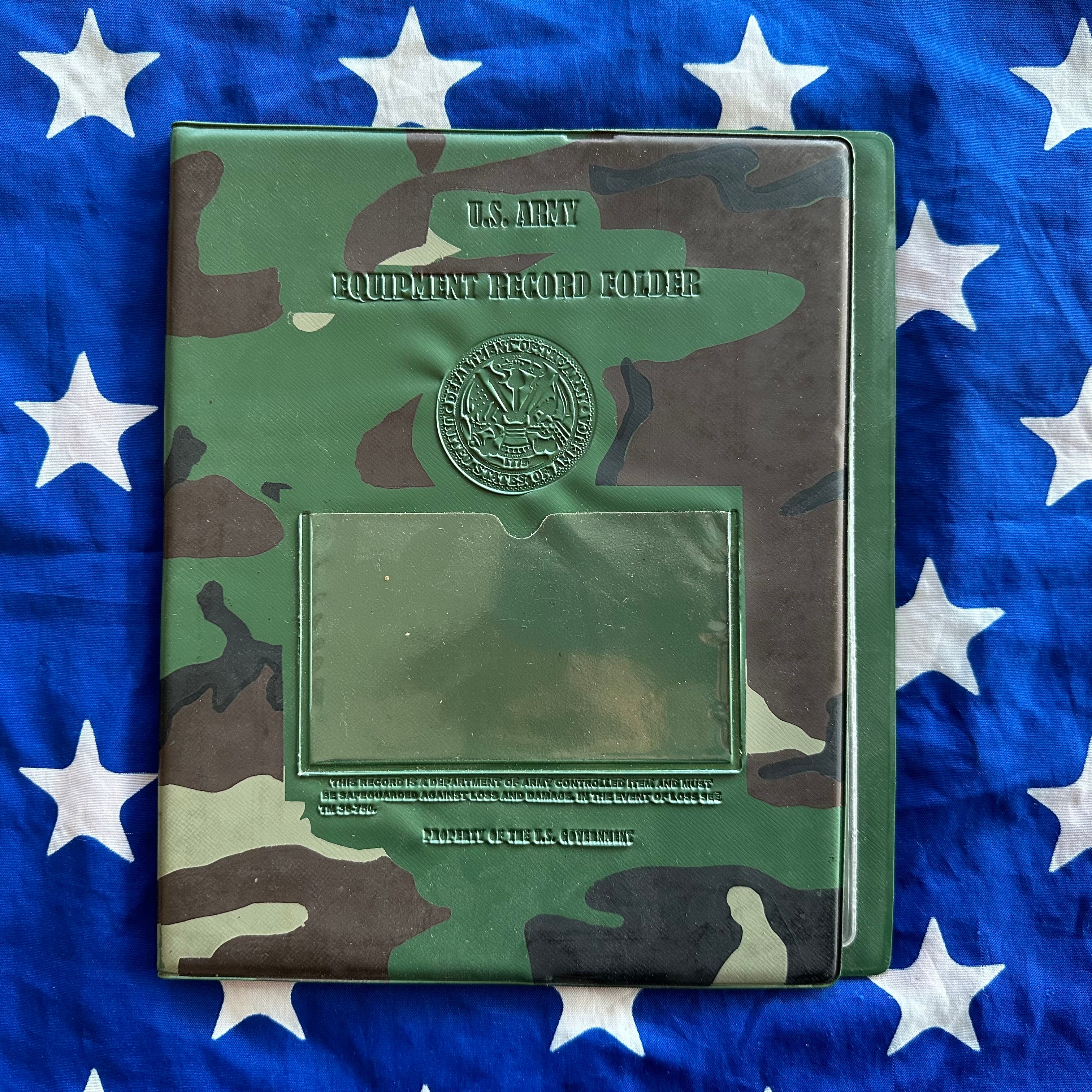 Military NOS Camo Equipment Record Folder Book – M151 Parts